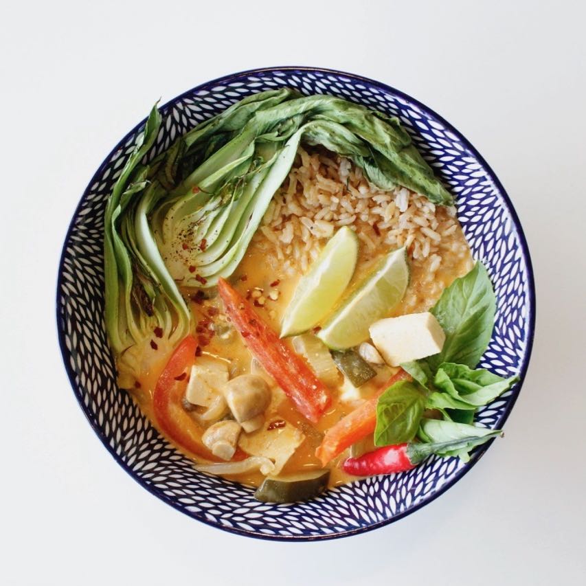 Red Thai Coconut Curry & Rice (Single Serve) – Good Stock Foods